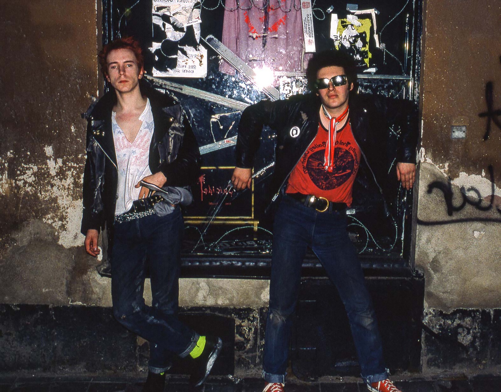 Johnny Rotten and friend by Tommy Dollar